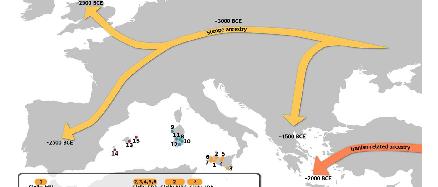 Arrival of steppe ancestry with R1b-P312 in the Mediterranean: Balearic ...