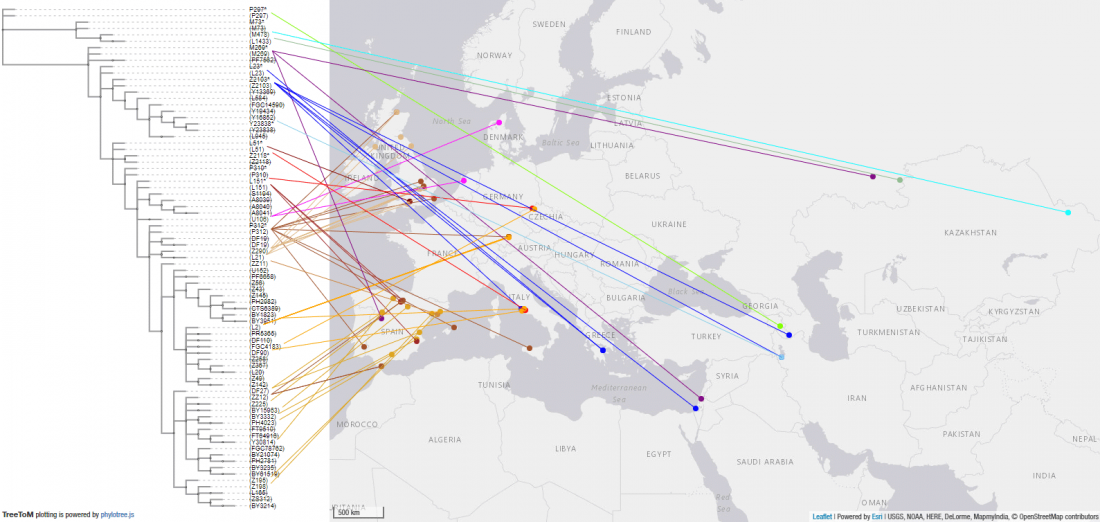 Ancient phylogeography: spread of haplogroups R1b, R1a and N | Indo ...