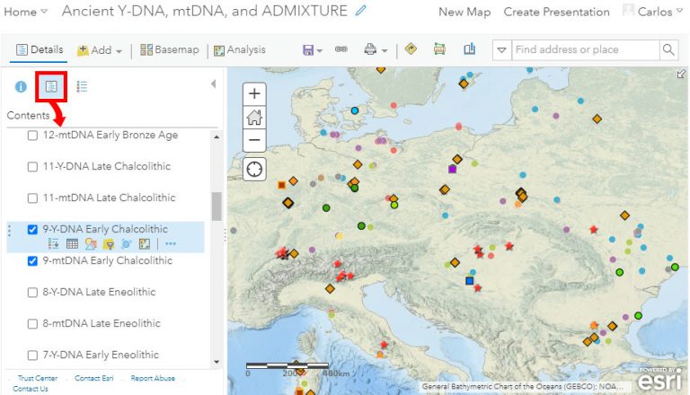 Online GIS maps of ancient Y-DNA, mtDNA and ADMIXTURE | Indo-European.eu